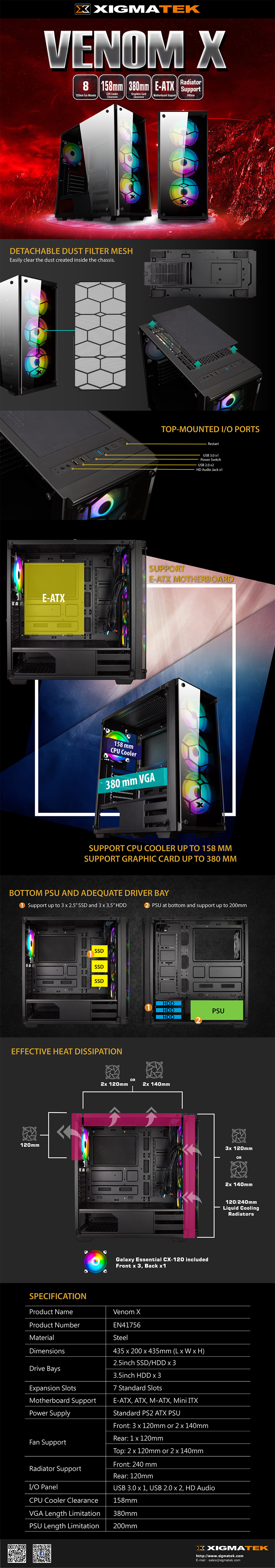 Vỏ case XIGMATEK VENOM (EN41497)