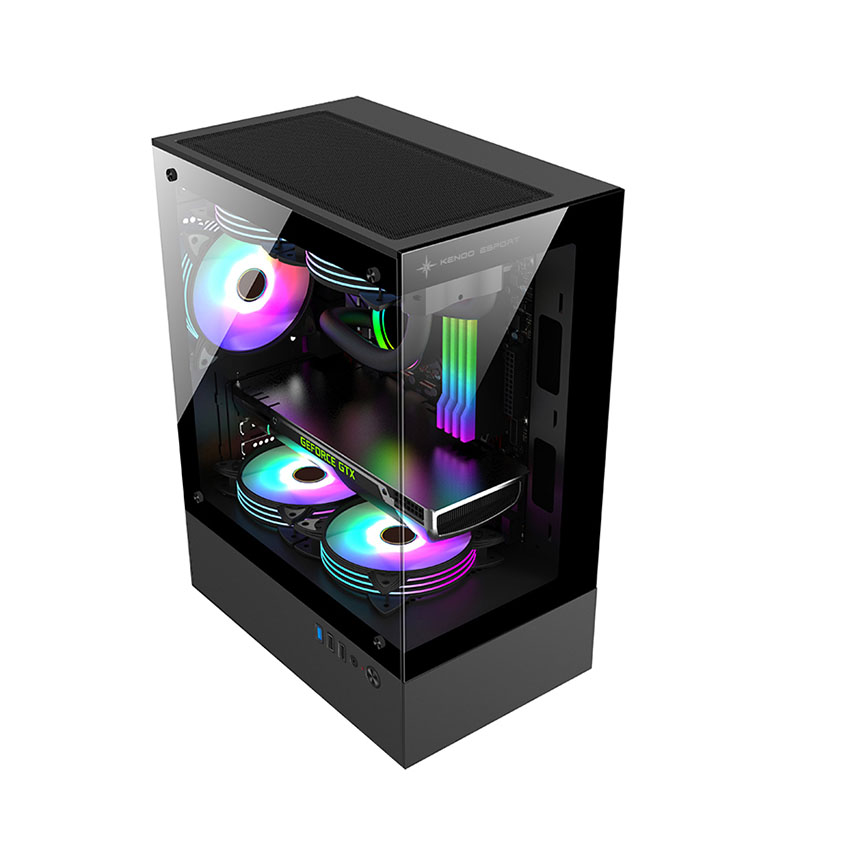 Vỏ case KENOO ESPORT MK100 - Đen (mATX / Mid Tower)