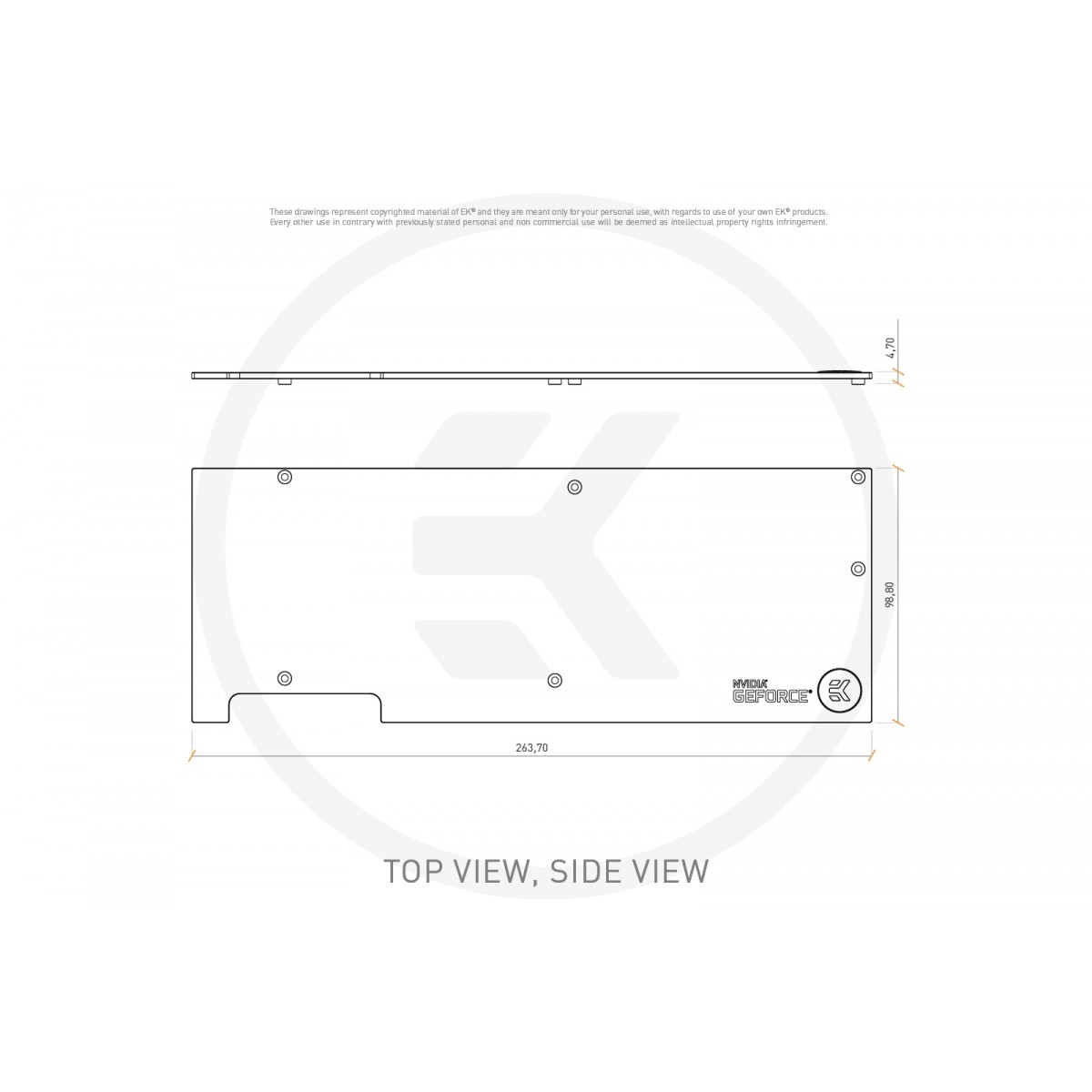Backplate Vga EK-FC RTX 2080 +Ti Backplate Classic - Black