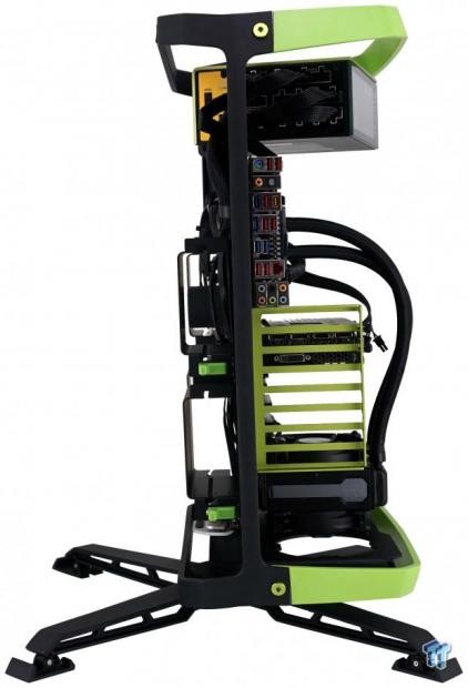 Vỏ case InWin X-Frame 2.0 Black / Green Open-Air Chassis