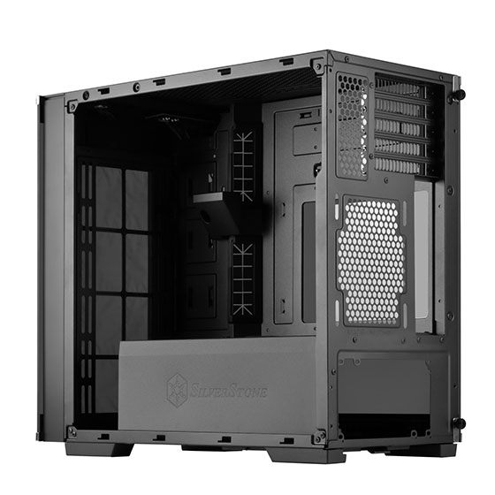 Vỏ case Silverstone LD01 Tempered Glass Black